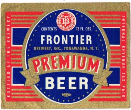 Item #75128 1938 Frontier Premium Beer Label NY112-05