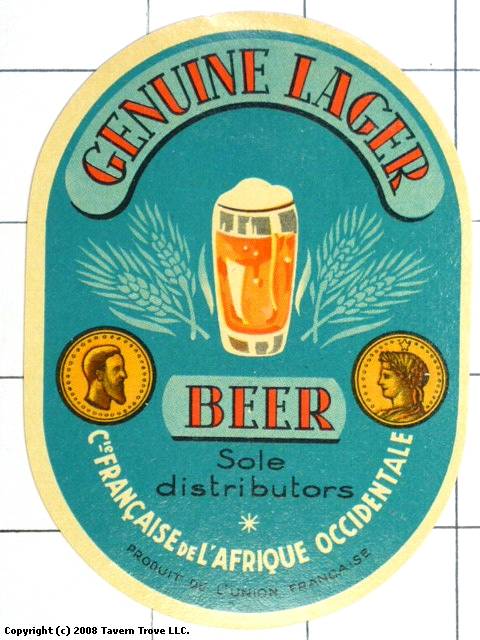 Item 36582 1957 Genuine Lager Beer Label