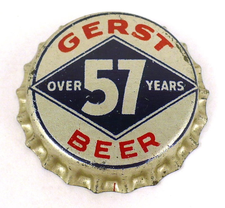 Item #2638 1947 Gerst 57 Beer (silver) Bottle Cap