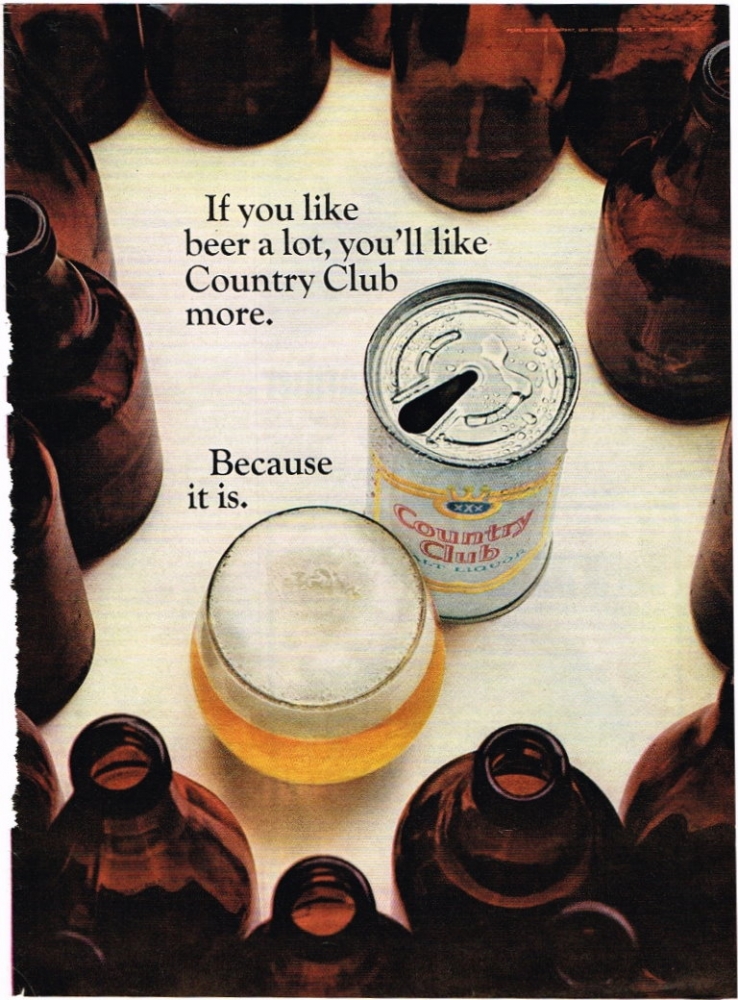 Item #74225 1967 Goetz Country Club Malt Liquor Paper Ad