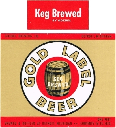 Item #4199 1958 Gold Label Beer Label