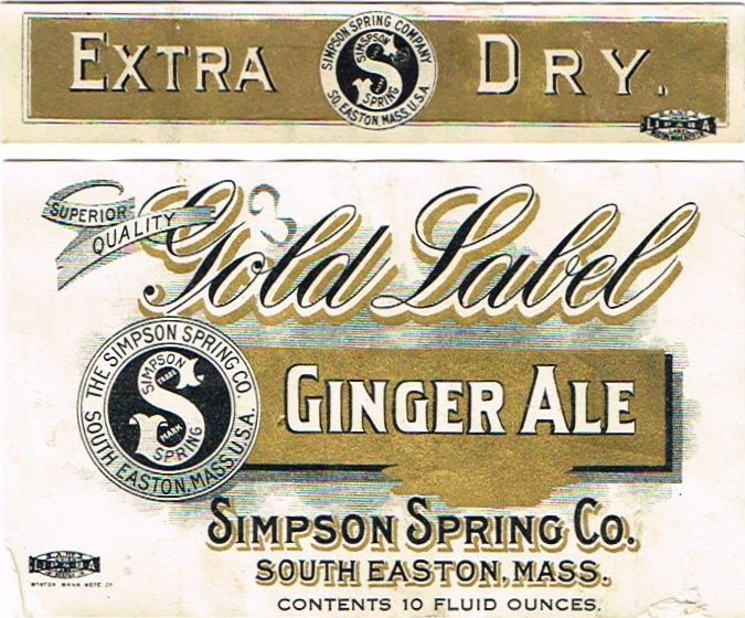 Item #86831 1920 Gold Label Ginger Ale Label