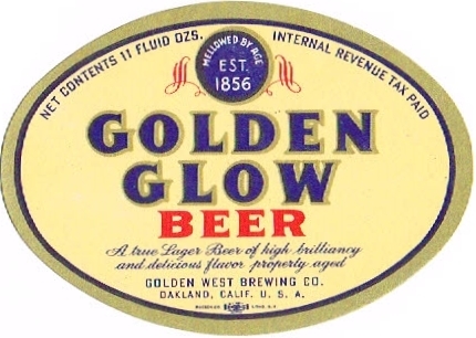 Item #19928 1940 Golden Glow Beer Label WS25-06V