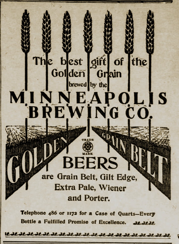 Item #21540 1899 Golden Grain Belt Beers Paper Ad