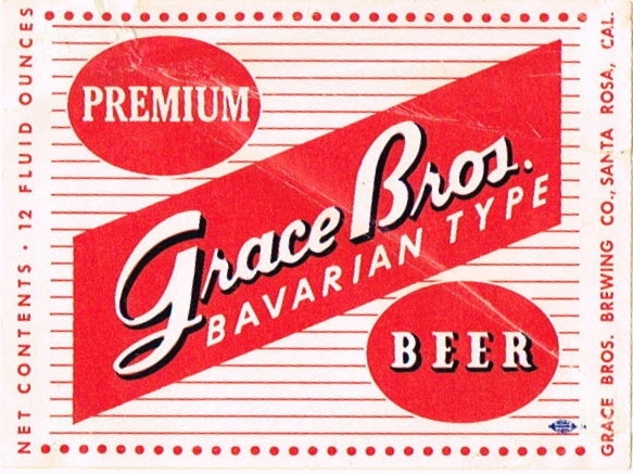 Item #78776 1962 Grace Bros. Bavarian Type Beer Label