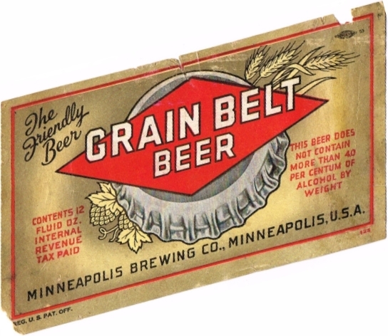 Item #75477 1941 Grain Belt Beer Label CS91-17