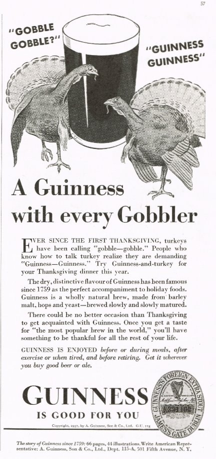 Item #75531 1937 Guinness's Extra Stout Paper Ad