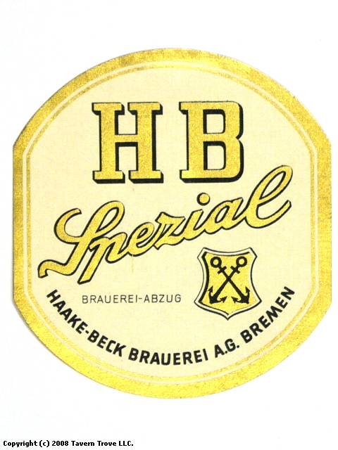 Item #36755 1963 HB Spezial Label