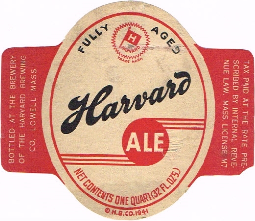 Item #70643 1941 Harvard Ale Label ES63-14