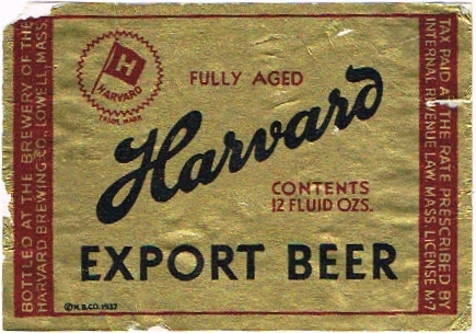 Item #4700 1935 Harvard Export Beer Label ES63-09