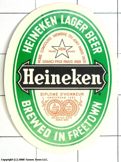 Item #36483 1970 Heineken Lager Beer Label