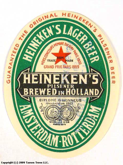 Item #48957 1952 Heineken's Bier Label