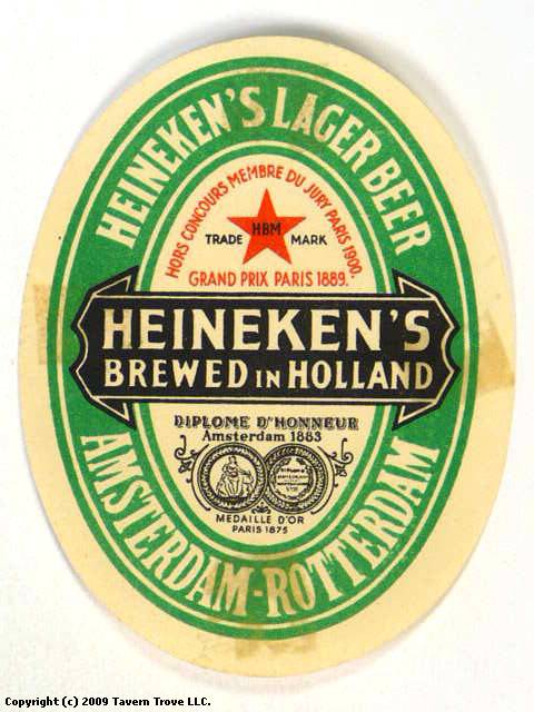 Item #48958 1952 Heineken's Bier Label