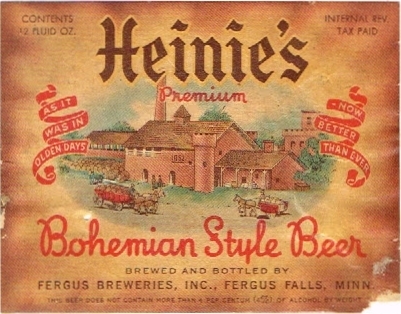 Item #8582 1938 Heinie's Beer Label CS83-12