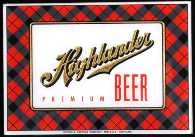 Item #21826 1955 Highlander Beer ROG Sign