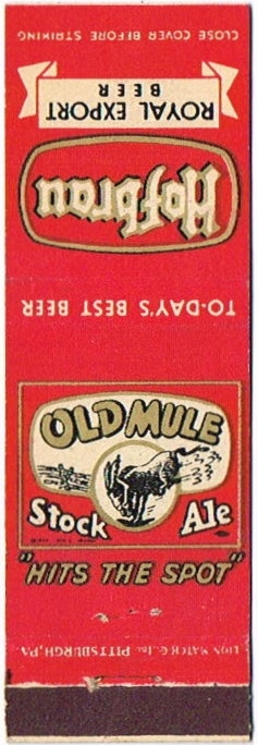 Item #20097 1950 Hofbrau Royal Export Beer Matchcover PA-HOMEST-4