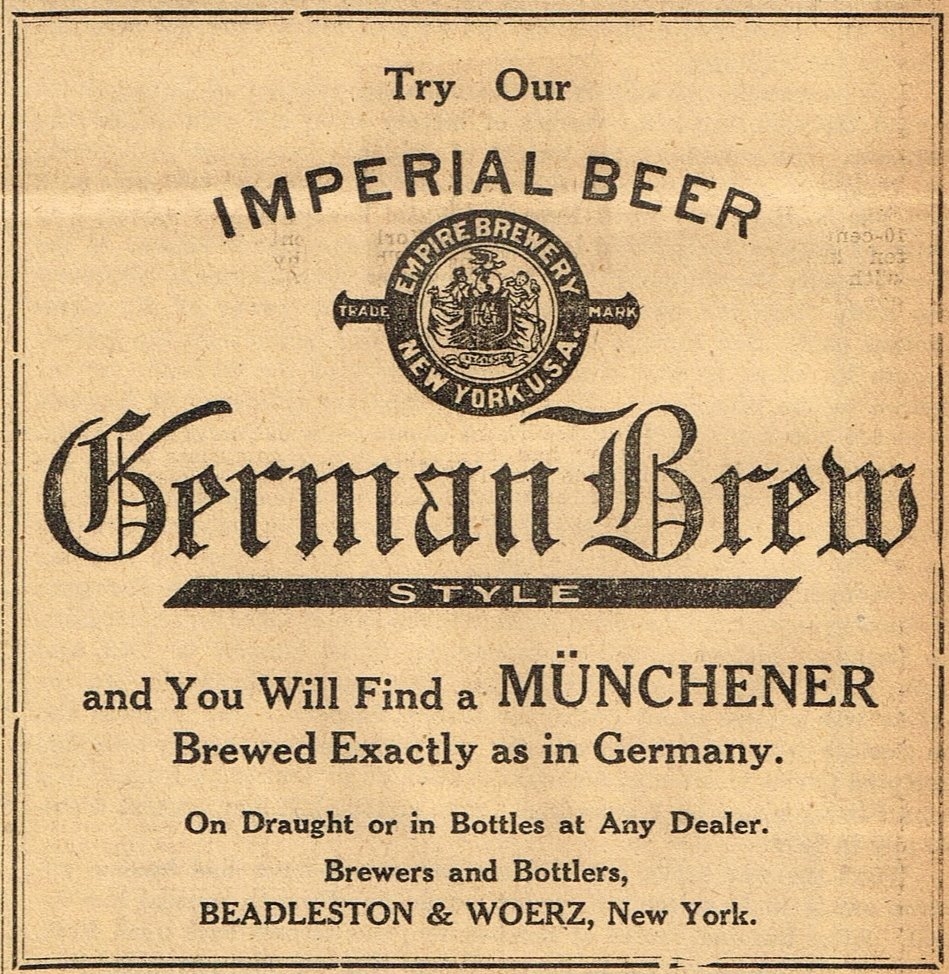 Item #89308 1914 Imperial Beer German Brew Paper Ad