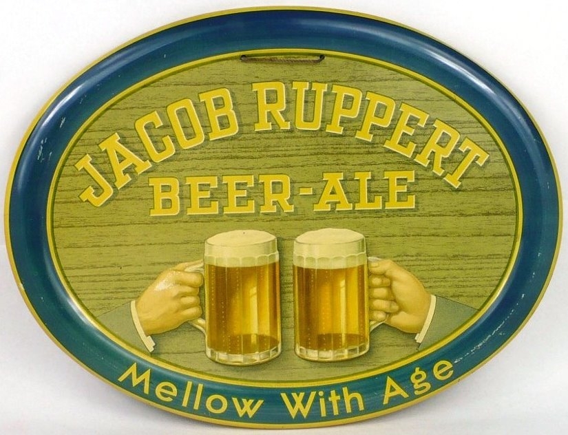 Item #88777 1941 Jacob Ruppert Beer-Ale Metal Sign