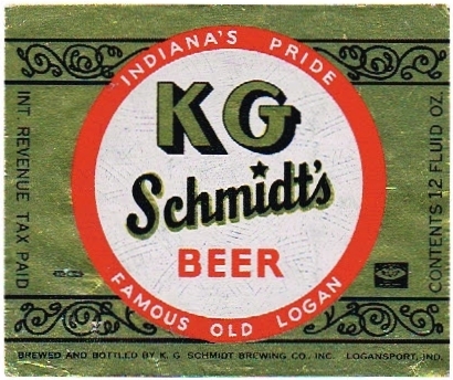 Item #19998 1947 KG Schmidt's Beer Label CS25-9