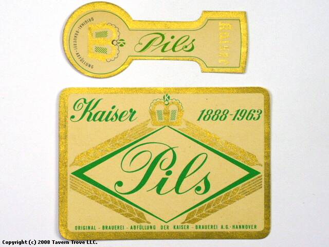 Item #38246 1963 Kaiser Pils Label
