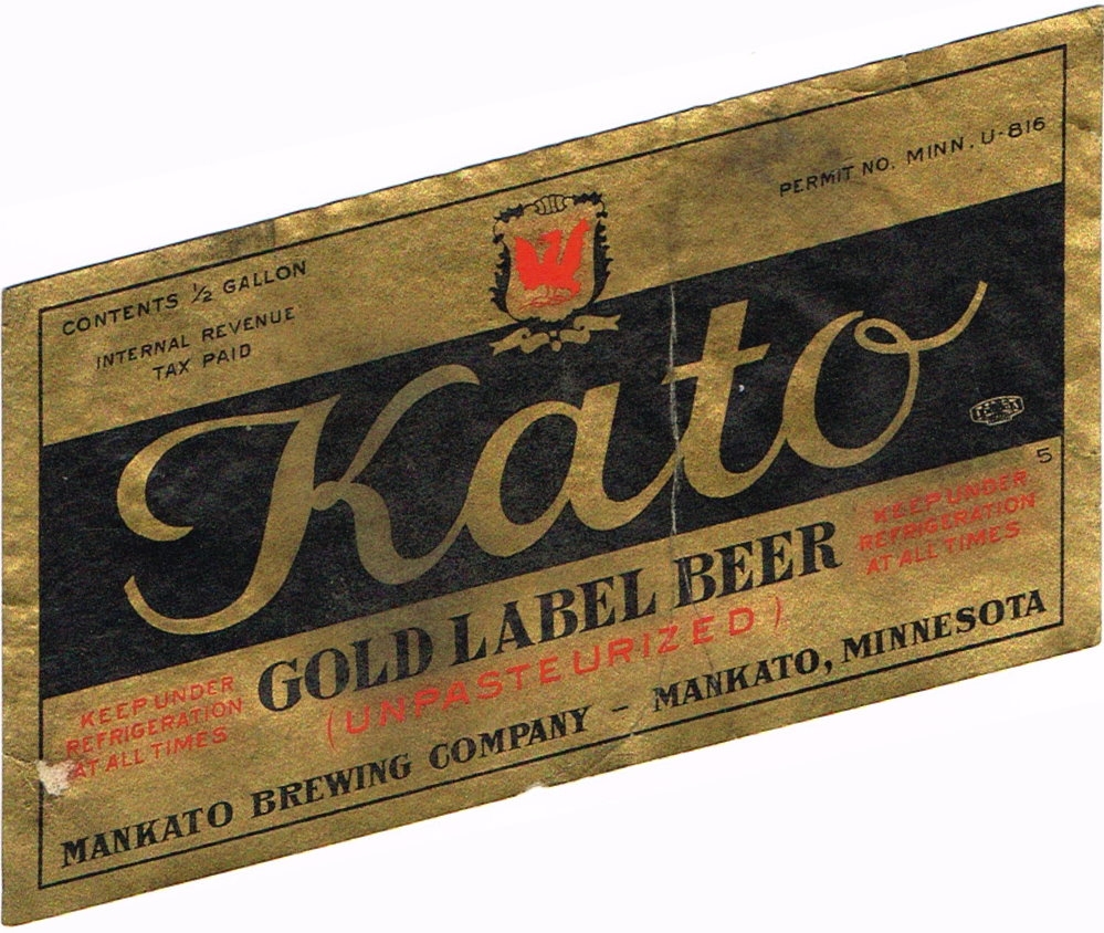 Item #88866 1934 Kato Gold Label Beer Label CS85-20
