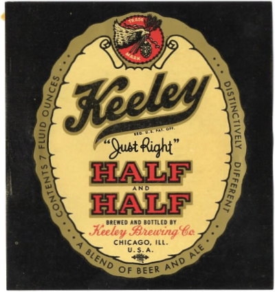 Item #74630 1950 Keeley Half And Half Label IL31-01