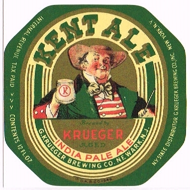 Item #8969 1940 Kent India Pale Ale Label ES99-06