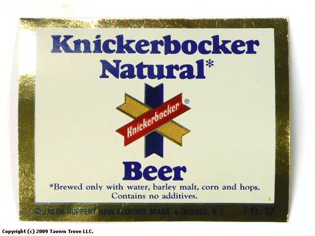 Item #47726 1976 Knickerbocker Natural Beer Label