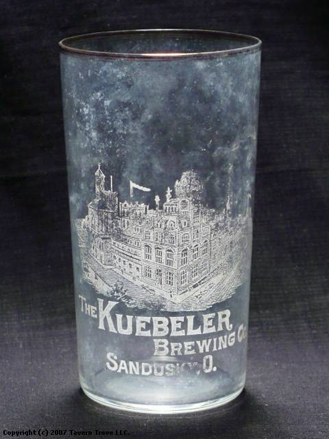 Item #33518 1900 Kuebeler Brewing Co. Etched Glass