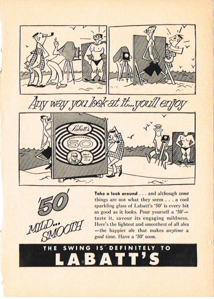 Item #23011 1956 Labatt's 50 Ale Paper Ad