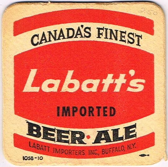 Item #12385 1957 Labatt's Imported Beer/Ale Coaster ON-LABA-0069A