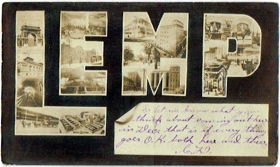Item #33878 1909 Lemp Brewery Letter Collage Post Card