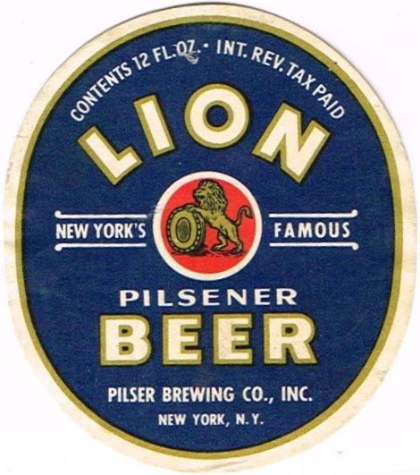 Item #84425 1940 Lion Pilsener Beer Label NY71