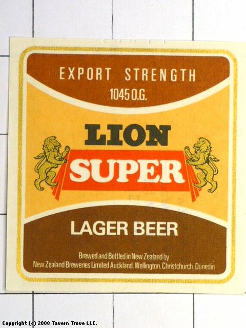Item #35956 1970 Lion Super Lager Beer Label