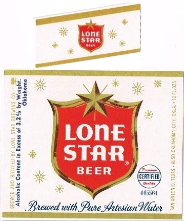 Item #30120 1961 Lone Star Beer Label