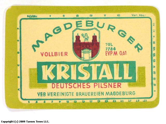 Item #51397 1952 Magdeburger Kristall Label