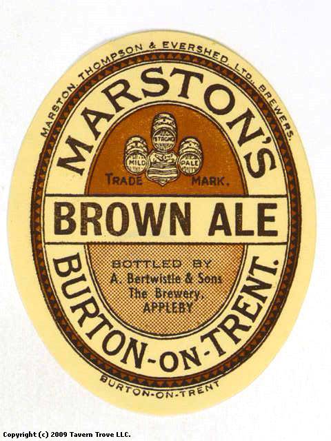 Item #50334 1955 Marston's Brown Ale Label