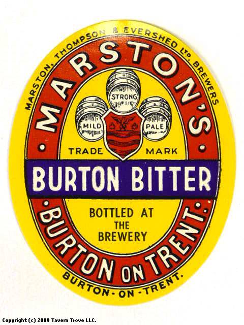 Item #50331 1959 Marston's Burton Bitter Label
