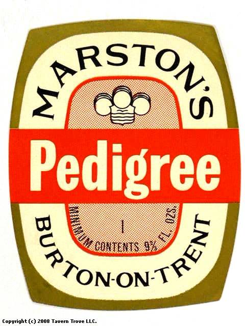 Item #45403 1963 Marston's Pedigree Label