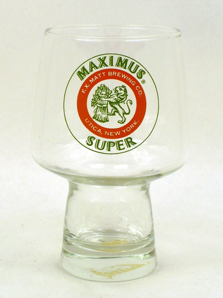 Item #86221 1973 Maximus Super Beer Stemmed ACL Drinking Glass