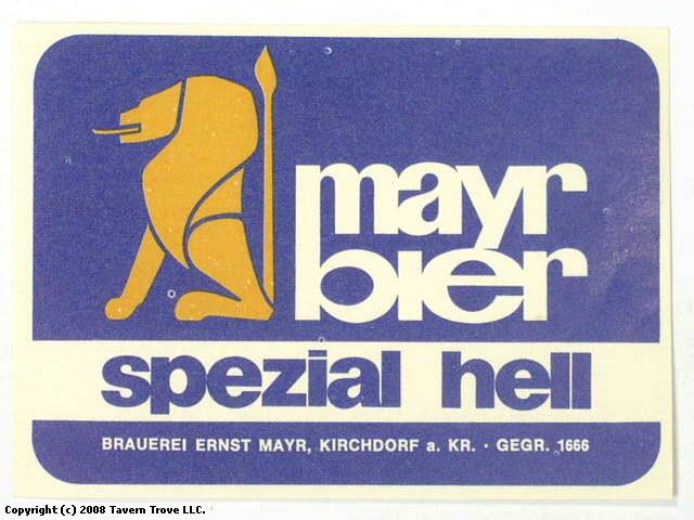 Item #40826 1966 Mayr Spezial Hell Label