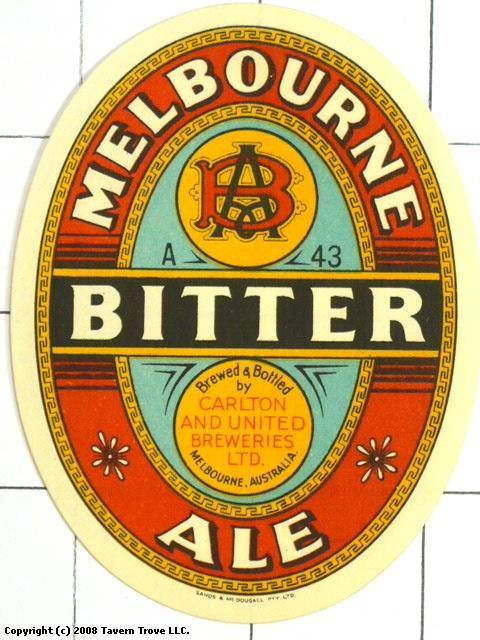Item #34649 1957 Melbourne Bitter Ale Label