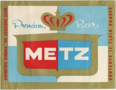 Item #70847 1968 Metz Premium Beer Label