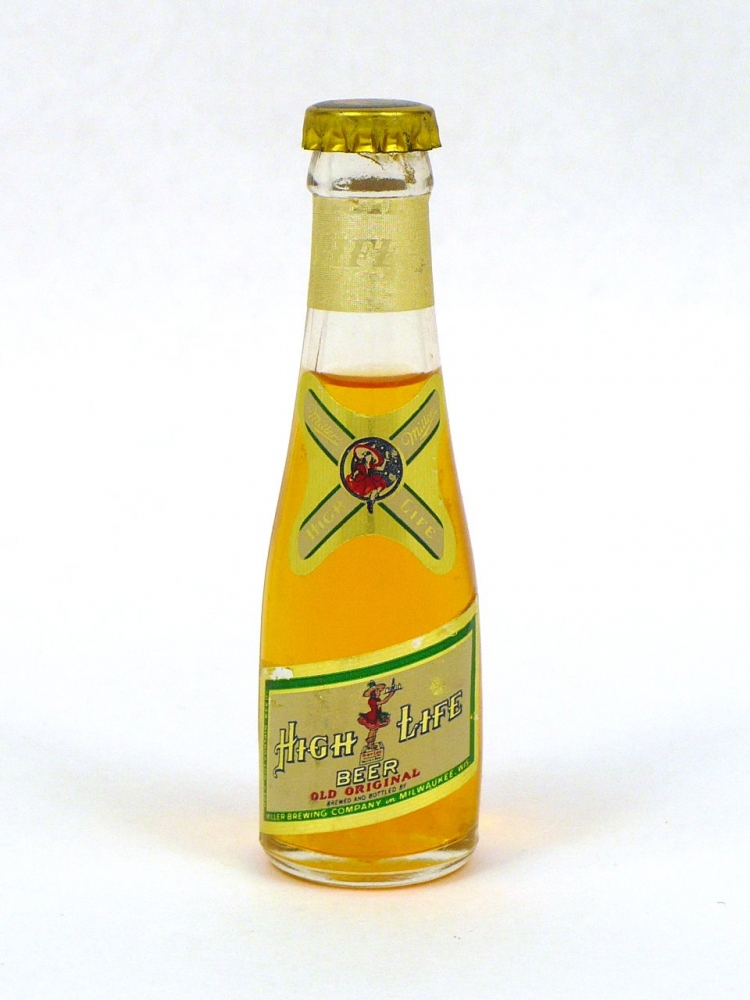 Item #82322 1950 Miller High Life Beer Mini Bottle