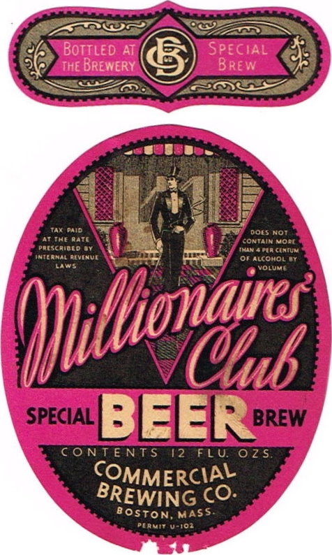 Item #79072 1934 Millionaire's Club Beer Label ES48-17