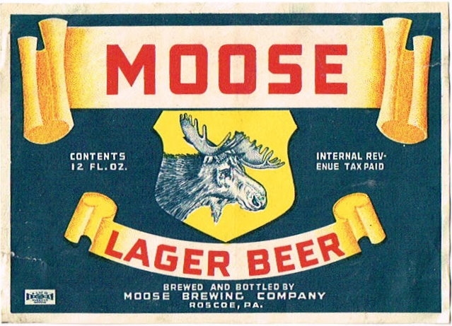 Item #82204 1936 Moose Lager Beer Label PA108-15
