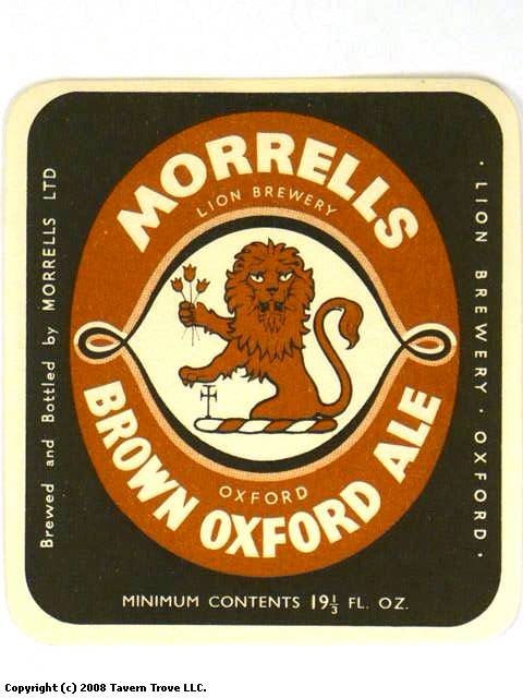 Item #45538 1966 Morrells Brown Oxford Ale Label