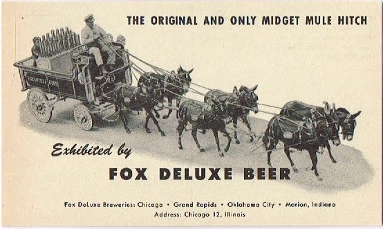 Item #14362 1942 Fox DeLuxe Beer Midget Mule Hitch Post Card