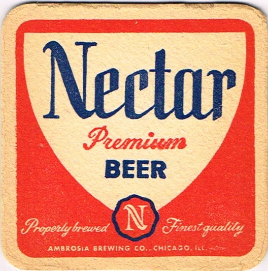Item #16712 1957 Nectar Premium Beer Coaster IL-AMB-7
