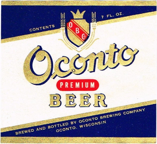 Item #44316 1959 Oconto Premium Beer Label